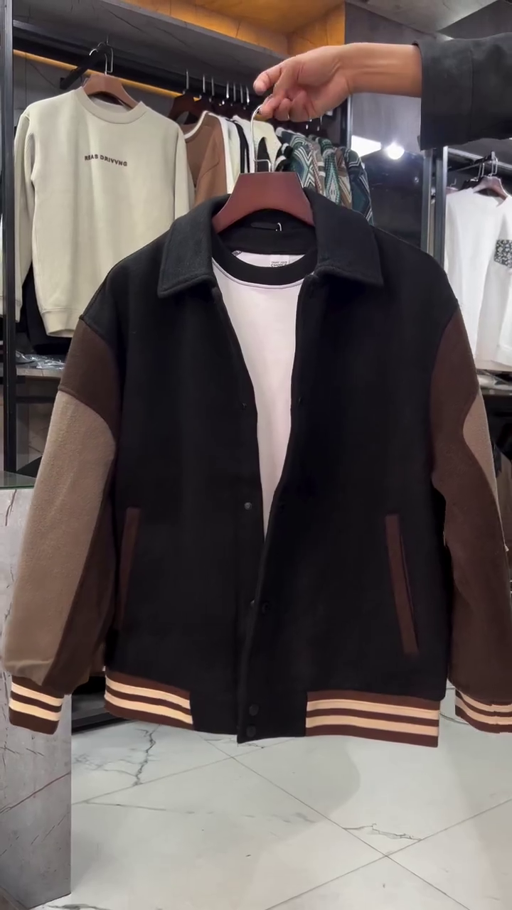 Classic Two Tone Varsity Jacket – Entrendss